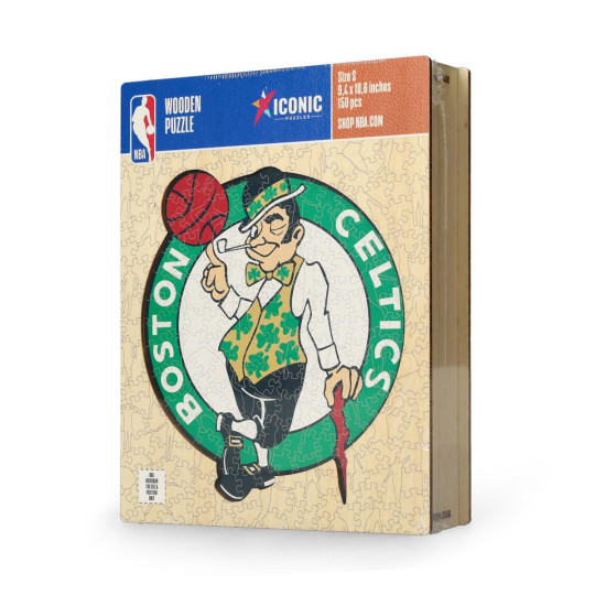 ICONIC PUZZLES Puzzle di Legno Boston Celtics Logo Misura S (150 Pezzi ...