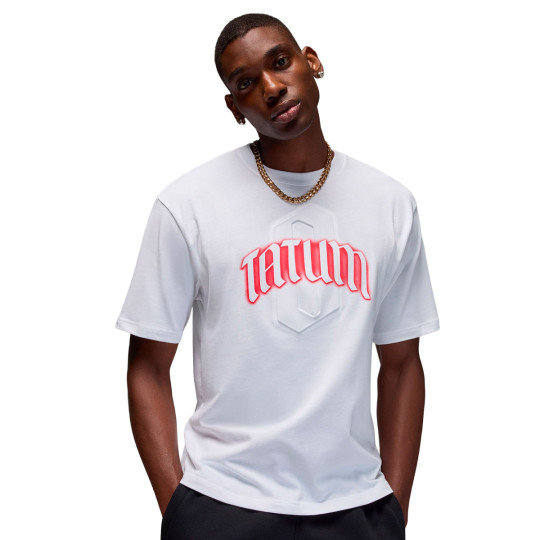 Maglietta Jordan Graphic Crew Jayson Tatum White-University Red ...